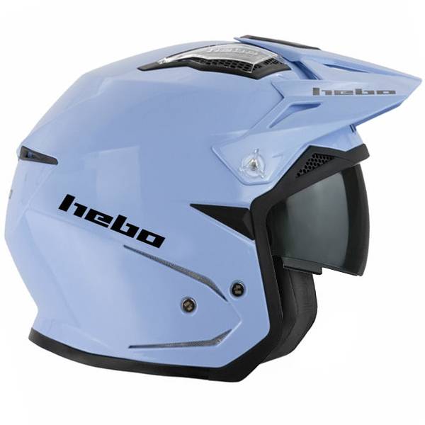 Hebo Logo Hebo Zone 5 H Type Mono Black Trials Helmet